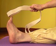 All Cotton Side Release Buckle Yoga Strap 6 Foot Natural