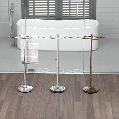 Gatco 1508 Floor Standing S Style Towel Holder, Bronze