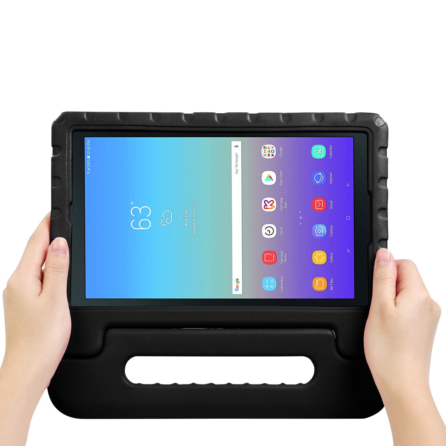 NEWSTYLE Kids Case for Samsung Galaxy Tab A 10.5 Inch 2018 - Shockproof Light Weight Protective Handle Stand EVA Kids Case for Samsung Galaxy Tab A 10.5 2018 Model SM-T590 T595 T597 (Black)