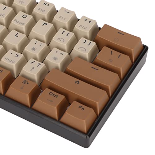 Gaming Keyboard, 61keys Mechanical Keyboard with Color Mixing Light, Multiple Luminous Modes, for Windows2000, Xp, Vista, Win 7, HarmonyOS, Win 8, Win 10, Android, iOS(Green axis)
