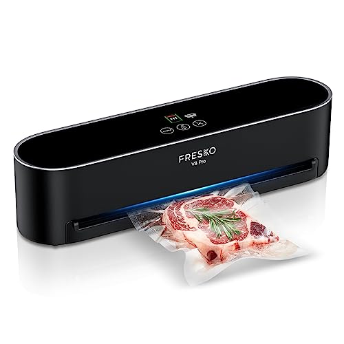 FRESKO Hands-Free Full Automatic Vacuum Sealer Machine，Automatic Moisture Detection Food Sealer with 10 Food Preservation Bags， LED Touch Screen (ETL Certified)