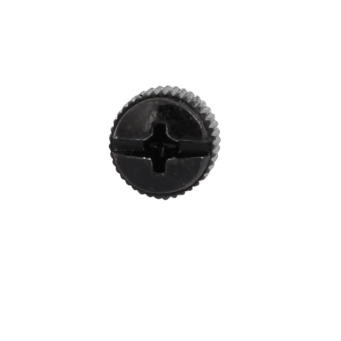 uxcell Computer PC Case Metal Flat Head Knurled Thumb Screw M3.5x5mm Black 15pcs
