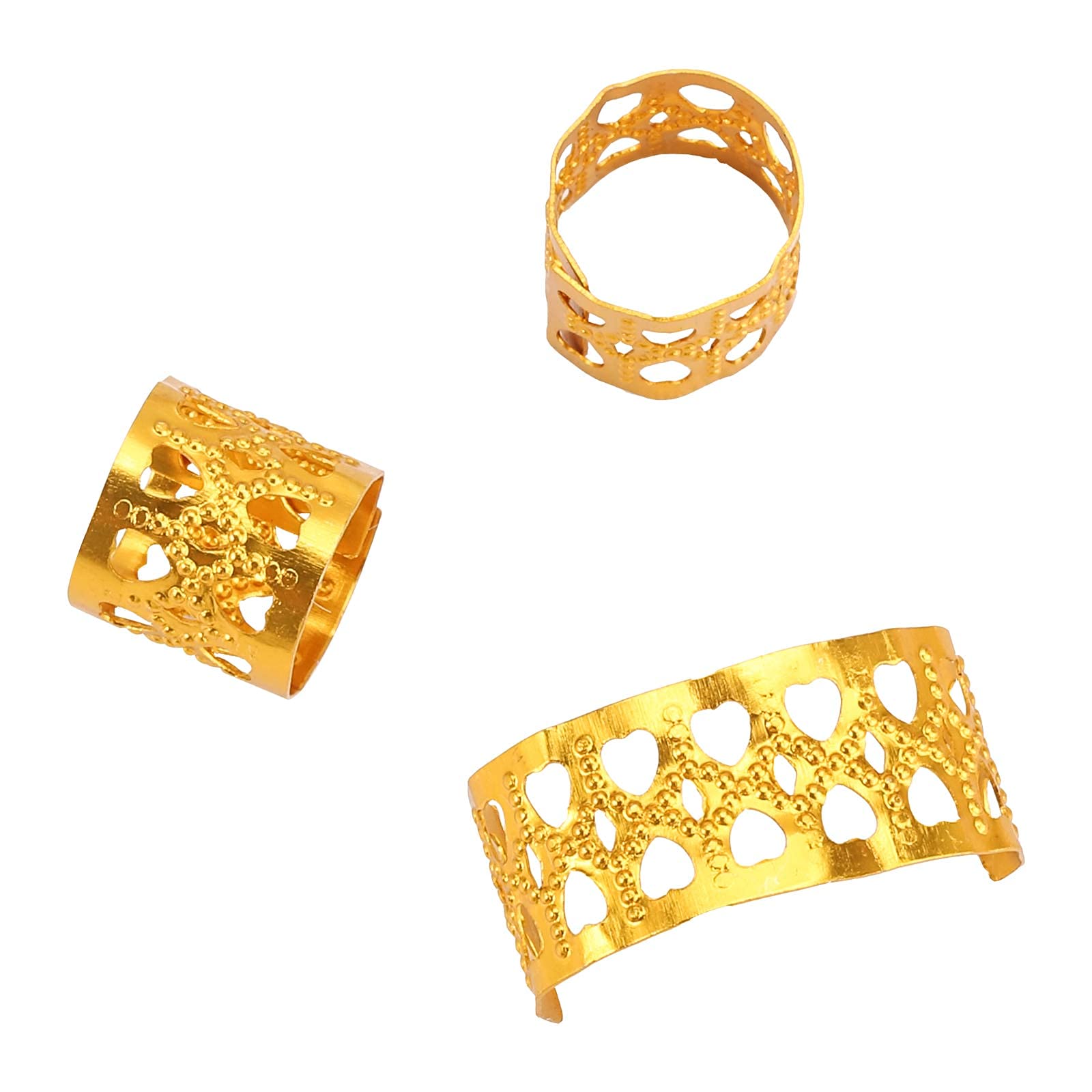 Tbestmax 200 pcs Dreadlocks Beads Hair Braid Rings Clips Dread Locks Hair Braiding Metal Cuffs Decoration/Accessories Jewelry, Silver and Gold