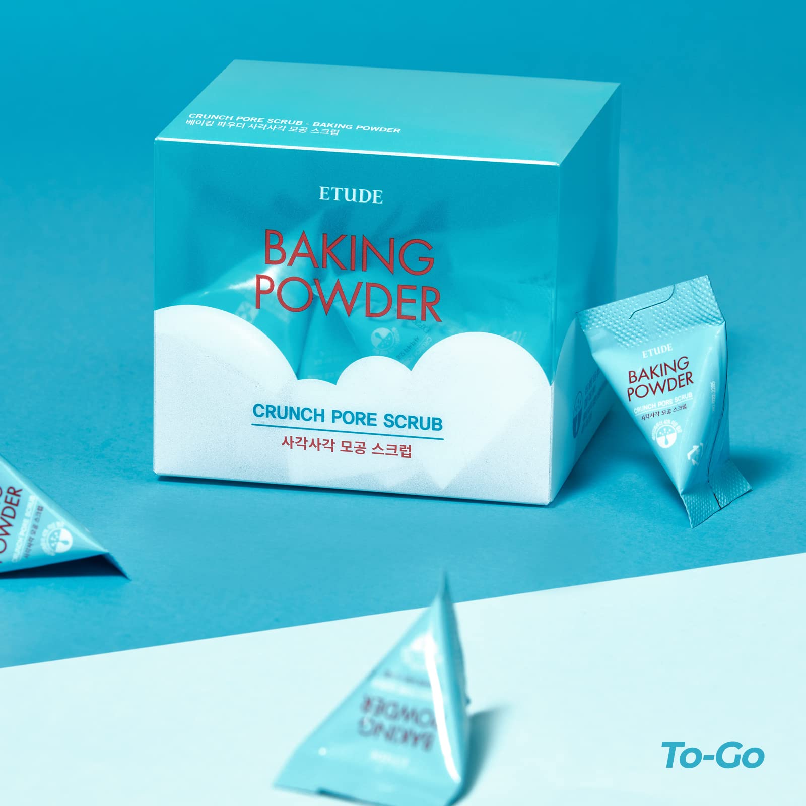 ETUDE Baking Powder Crunch Pore Scrub (0.25fl.oz x 24ea Pouch) | Korean Deep Pore Skin Care | Pore Cleansing Effect | Exfoliate & Moisturize Skin