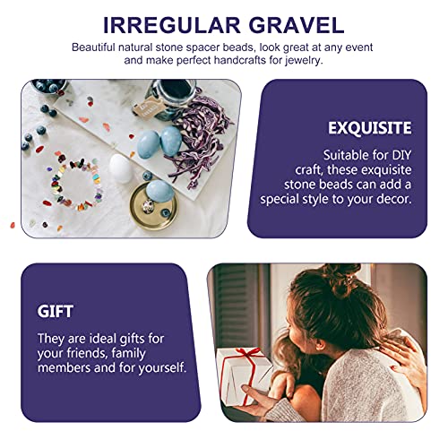 COHEALI 1 Box Natural Charms Necklaces Beads DIY Bead Crystals Bracelet Accessory Kit for Loose Craft Crushed Gemstone Polishing Meditation Shape Multicolor Shaped Spacer Crystal Making