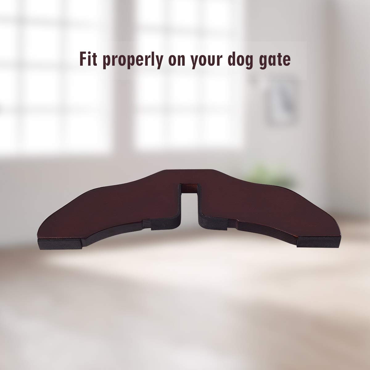 Giantex 2 PCS Support Feet for Configurable Wood Dog Gate, Stable Free Standing Dog Panel with Foot Pads, Safety Fence Feet