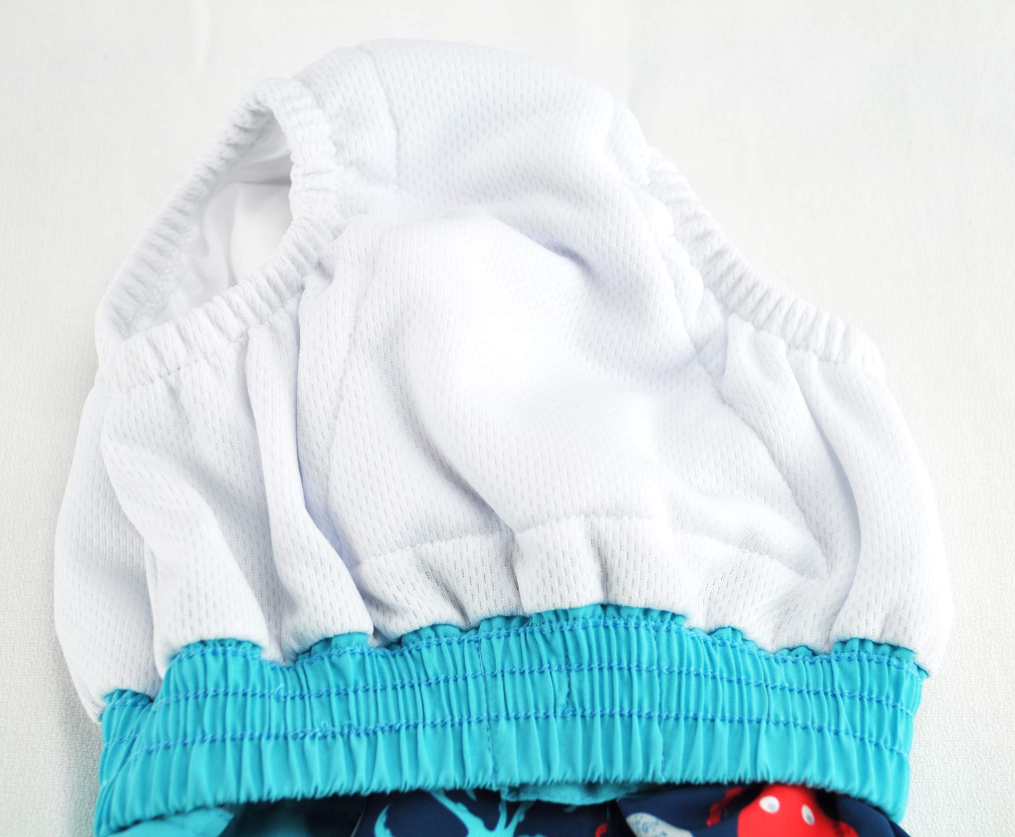 i play. by green sprouts baby-boys Trunks with Built-in Reusable Swim Diaper,Royal Blue Turtle Journey,18 mo