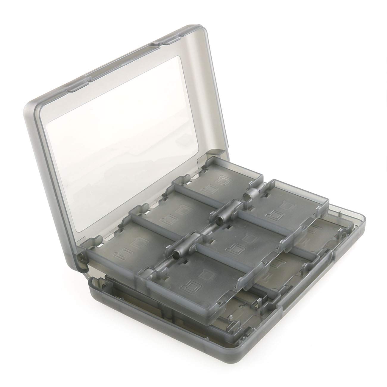 E-outstanding Memory Card Holder Black Plastic 28 in 1 Game Memory Card Case Micro SD Holder for Nintendo 3DS / 3DS XL / 3DS LL / 3DS LL/DSi/DSi XL/DSi LL/DS/DS Lite / 2DS XL LL / 2DS