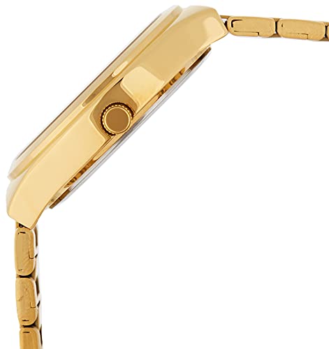 Casio Mens Stainless Steel Analog Watch Gold w/White Dial Batons - MTP-1170N-7A