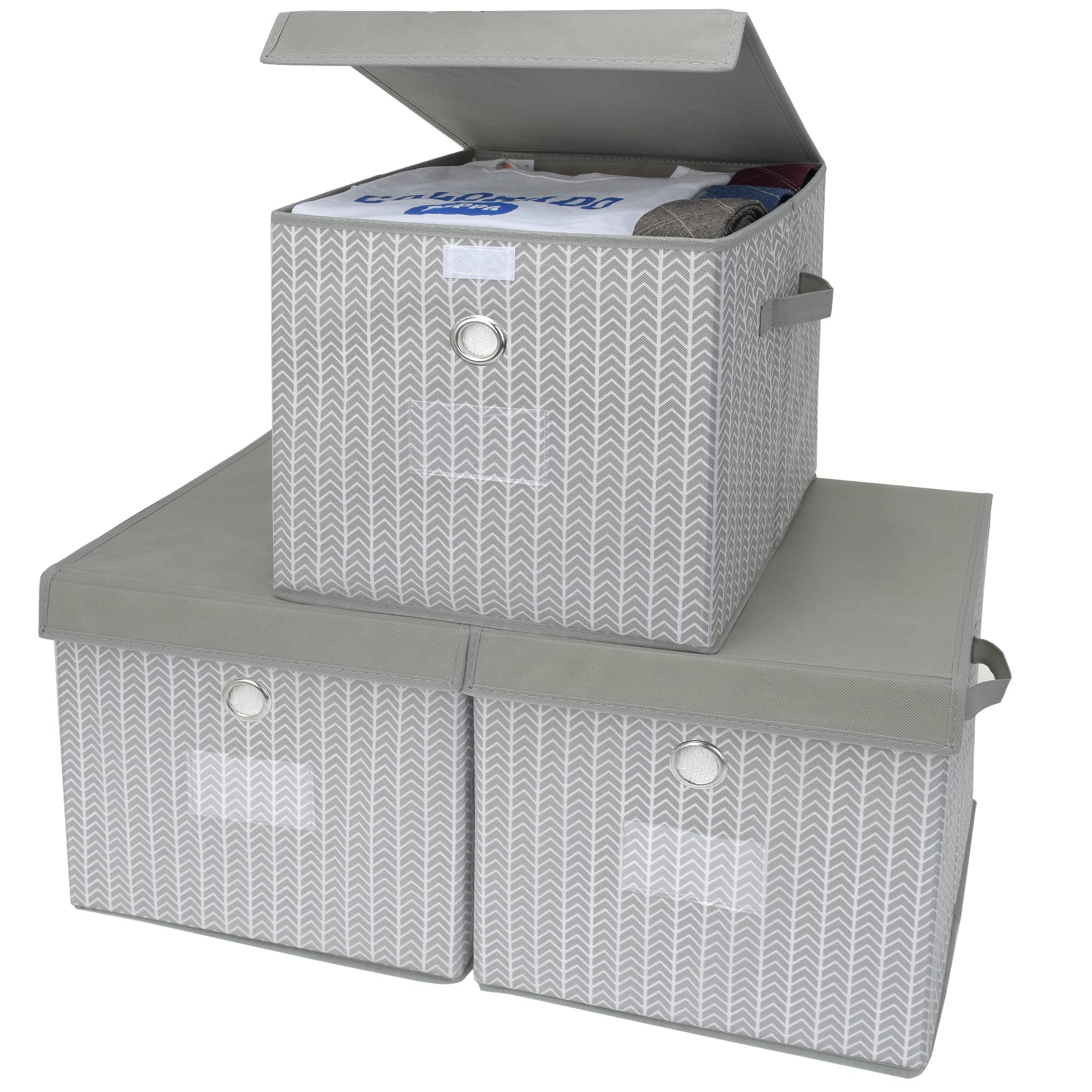 GRANNY SAYS Bundle of 3-Pack Storage Containers & 3-Pack Storage Cubes for Organizing