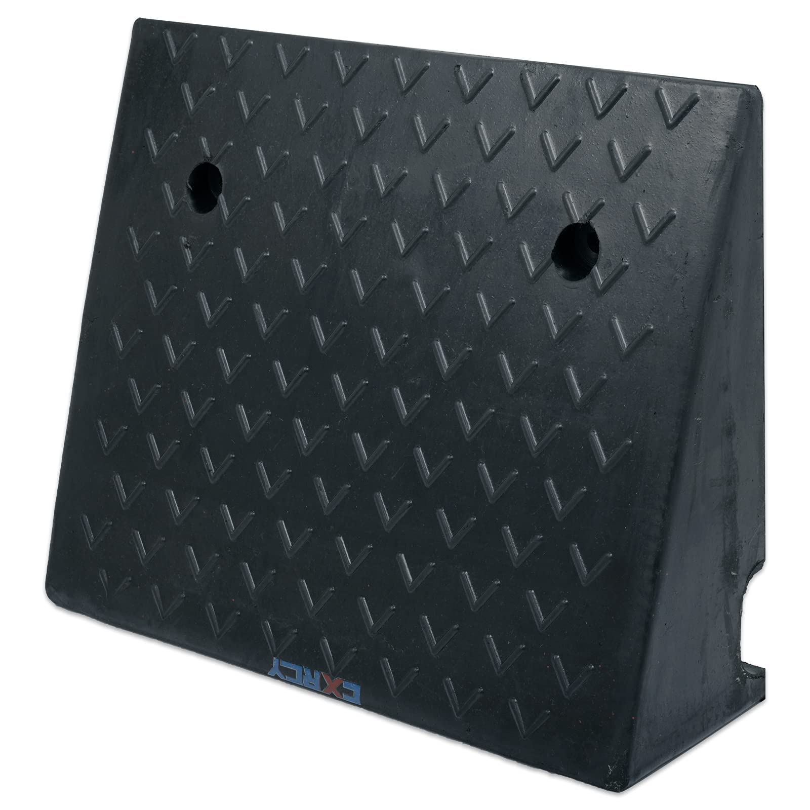 CXRCY Rubber Curb Ramp 6β Rise 2 Pack Industry Heavy Duty Black Threshold Ramps with 4 Expansion Bolts for Sidewalk, Loading Dock, Driveway, Wheelchair, Car, Bike