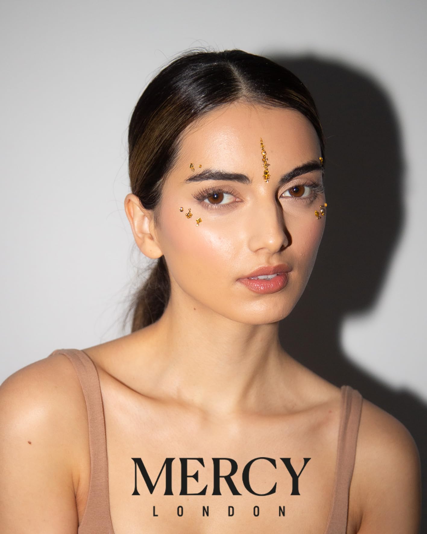 Gigi Gold Bindi ✮ Crystal Indian Bindi Face Jewels Gold Multi Packet