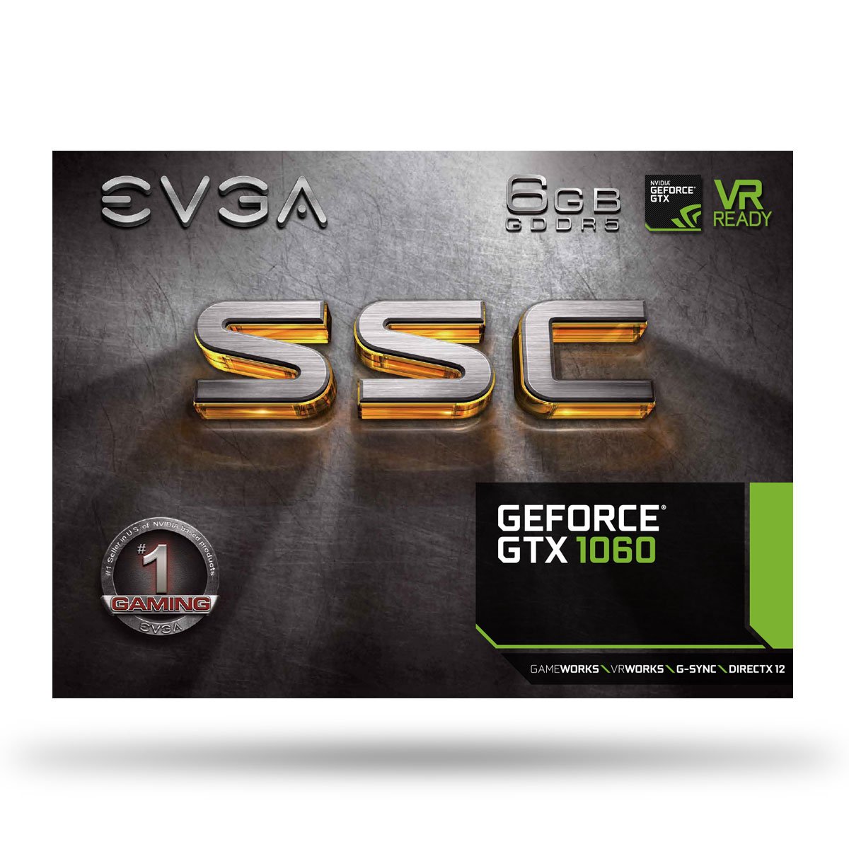 EVGA GeForce GTX 1060 6GB SSC GAMING ACX 3.0, 6GB GDDR5, LED, DX12 OSD Support (PXOC) Graphics Card 06G-P4-6267-KR