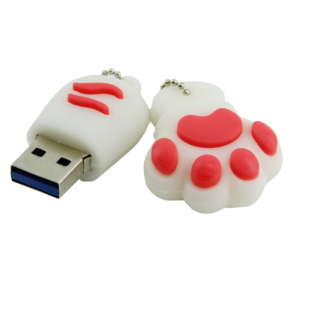 64GB USB 2.0 Flash Drive, Extra Large Storage Space for Storage and Backup, Portable USB Memory Stick,Cute Cat Paw Flash Drive, Portable Drive for PC/Laptop/Mac