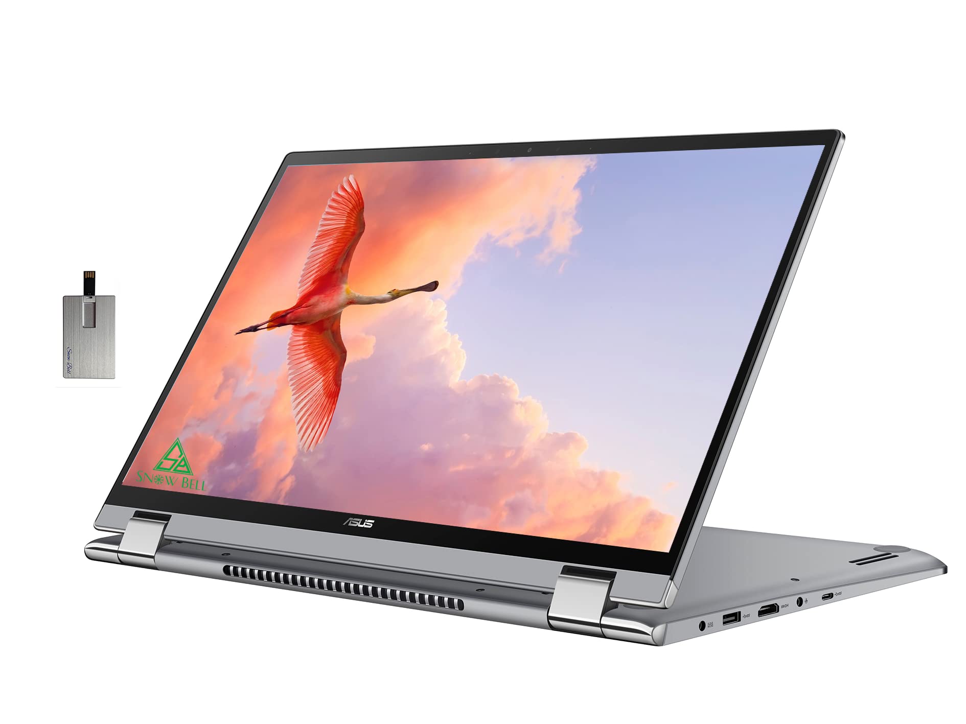 ASUS 2022 Zenbook 15.6" FHD Laptop, AMD Ryzen 7-5700U Processor, 8GB RAM, 512GB PCIe SSD, Backlit Keyboard, NVIDIA GeForce MX450, HD Webcam, Windows 11, Silver, 32GB Snowbell USB Card