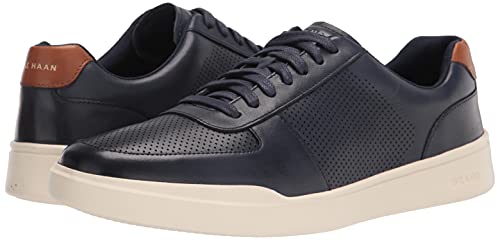 Cole Haan Men's Grand Crosscourt Modern Perforated Sneaker, Peacoat/British TAN, 10.5