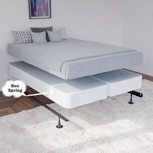 Greaton 4" Split Wood Traditional Box Spring/Foundation For Mattress, Full, White
