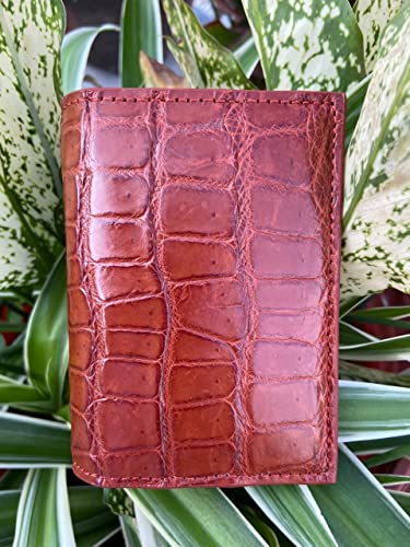 Double side Brown Crocodile Alligator leather skin Credit Cardholder, leather credit cardcase, leather creditcard cover