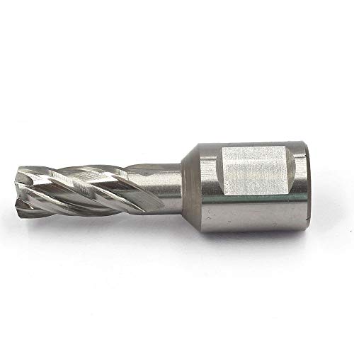 Annular Cutter JESTUOUS 3/4 Inch Weldon Shank 7/16 Cutting Diameter 1 Cutting Depth with Two-Flat HSS Kit for Magnetic Drill Press,1 Piece