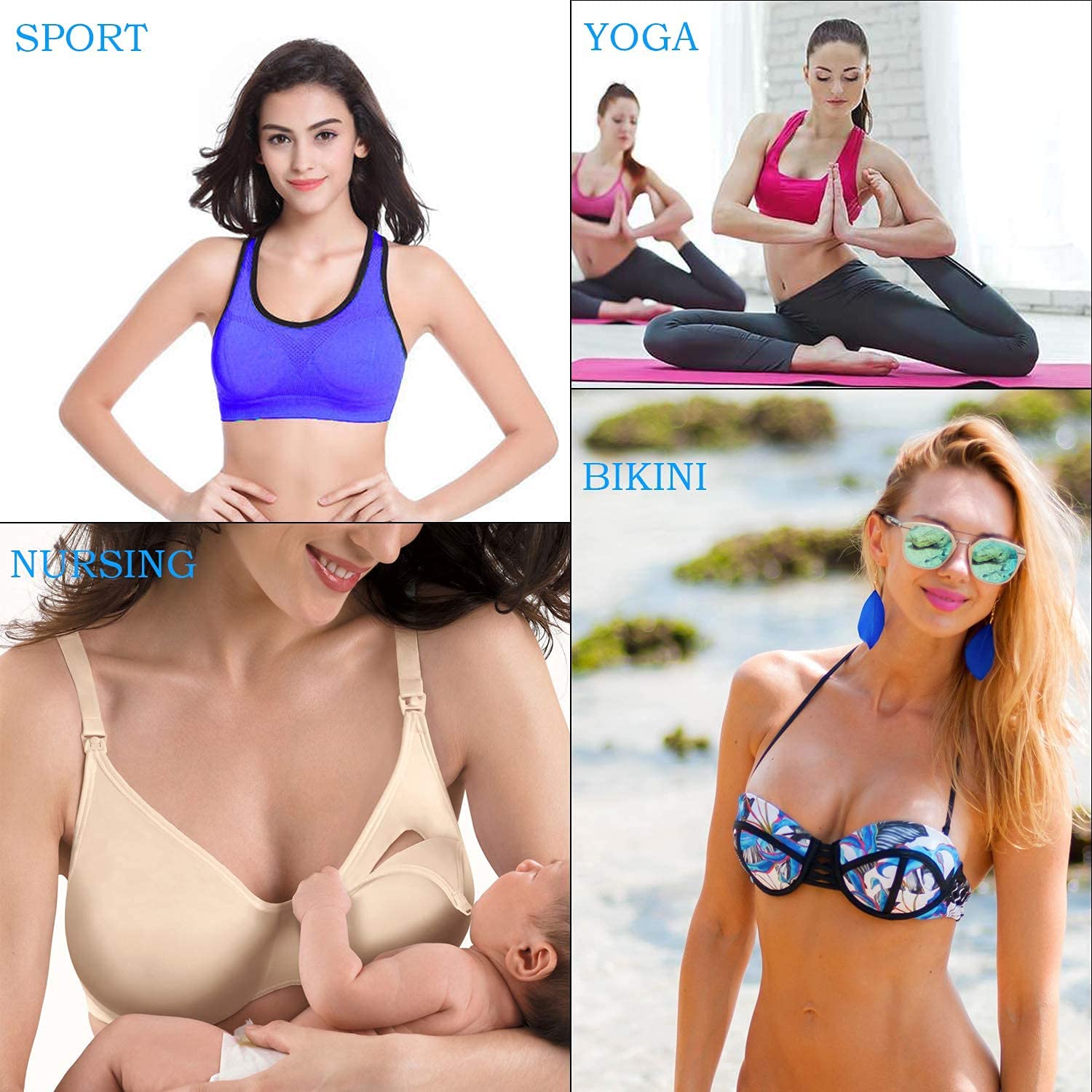 AEYAKA Bra Pads Inserts Push up Swimsuit Inserts Breast Enhancers Removable A B C D Cup Beige XL