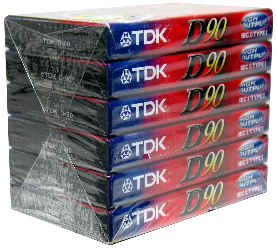TDK Superior Normal Bias D90 blank cassette tapes (Pack of 6)