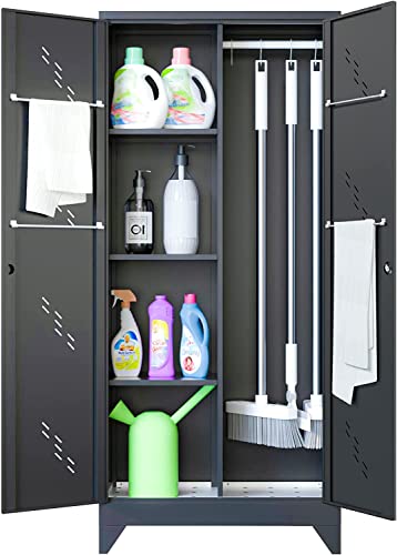 VASAAOSD Garage Storage Cabinet and Locker,Metal Storage Cabinet and Office Storage,Cabinets for Storage with Doors,Wardrobe Cabinet and Locking Cabinet for Kichen,Home,Office