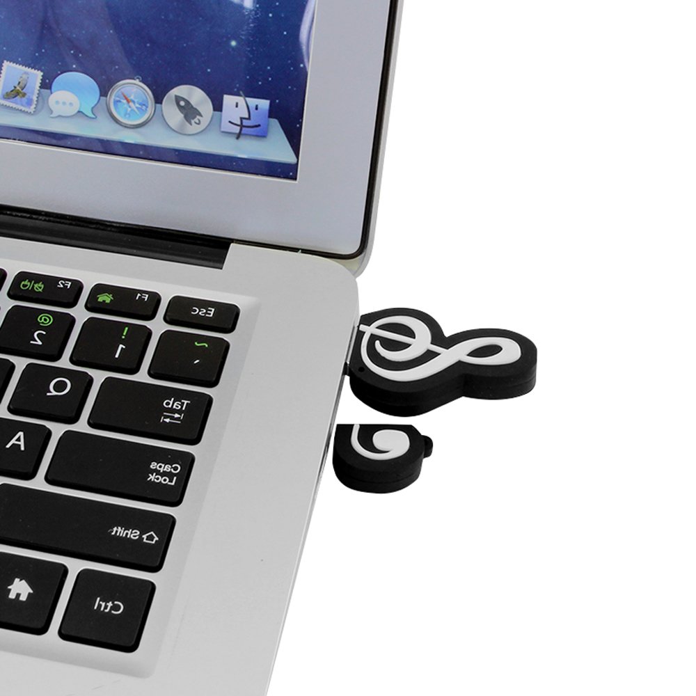 Usbkingdom 64GB USB 2.0 Flash Drive Cartoon Musical Note Shape Pen Thumb Drives Memory Stick Flashdrive Data Storage for Music Fans