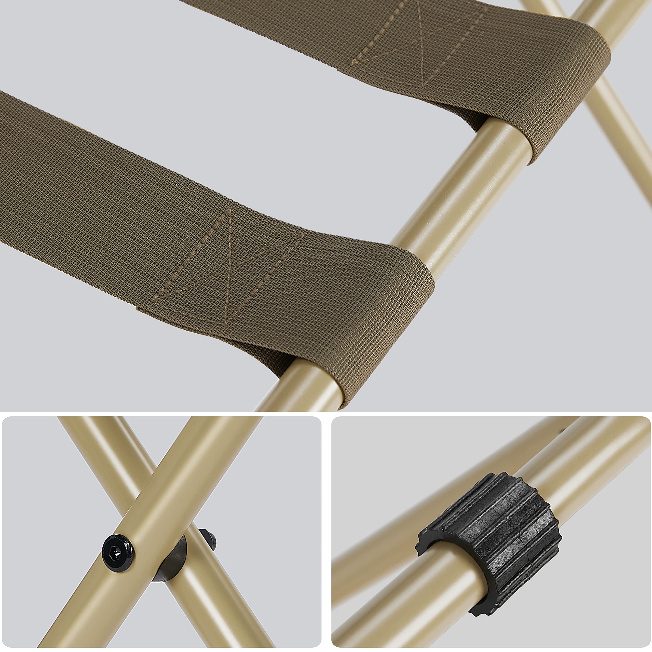 ELYKEN Luggage Rack for Guest Room 2 Pack, Folding Suitcase Stand, Heavy Duty 110LBS Load Bearing Easily Assemble Luggage Holder, Gold