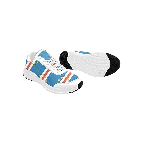 AFFAMA Cape Verde Flag Mens Running Shoes Lightweight Fashion Sneaker