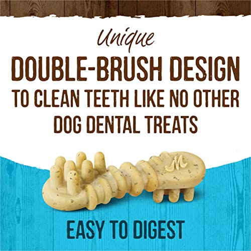 Merrick Fresh Kisses Double-Brush Dental Dog Treats With Mint Breath Strips For Toy Breeds - 33 ct. Bag