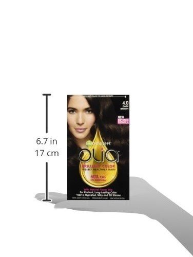 Garnier Olia Ammonia Free Permanent Hair Color, 100% Gray Coverage (Packaging May Vary), 4.0 Dark Brown Hair Dye, Pack of 1