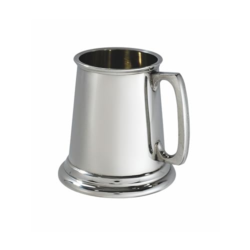Wentworth Pewter - Plain Pewter Quarter Pint - Engraved Free - Baby Mug, Baby Gift, Keepsake, Christening, Wedding, in presentation box