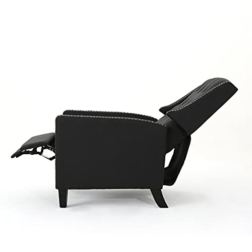 Christopher Knight Home Izidro Traditional Fabric Recliner, Dark Charcoal / Dark Brown