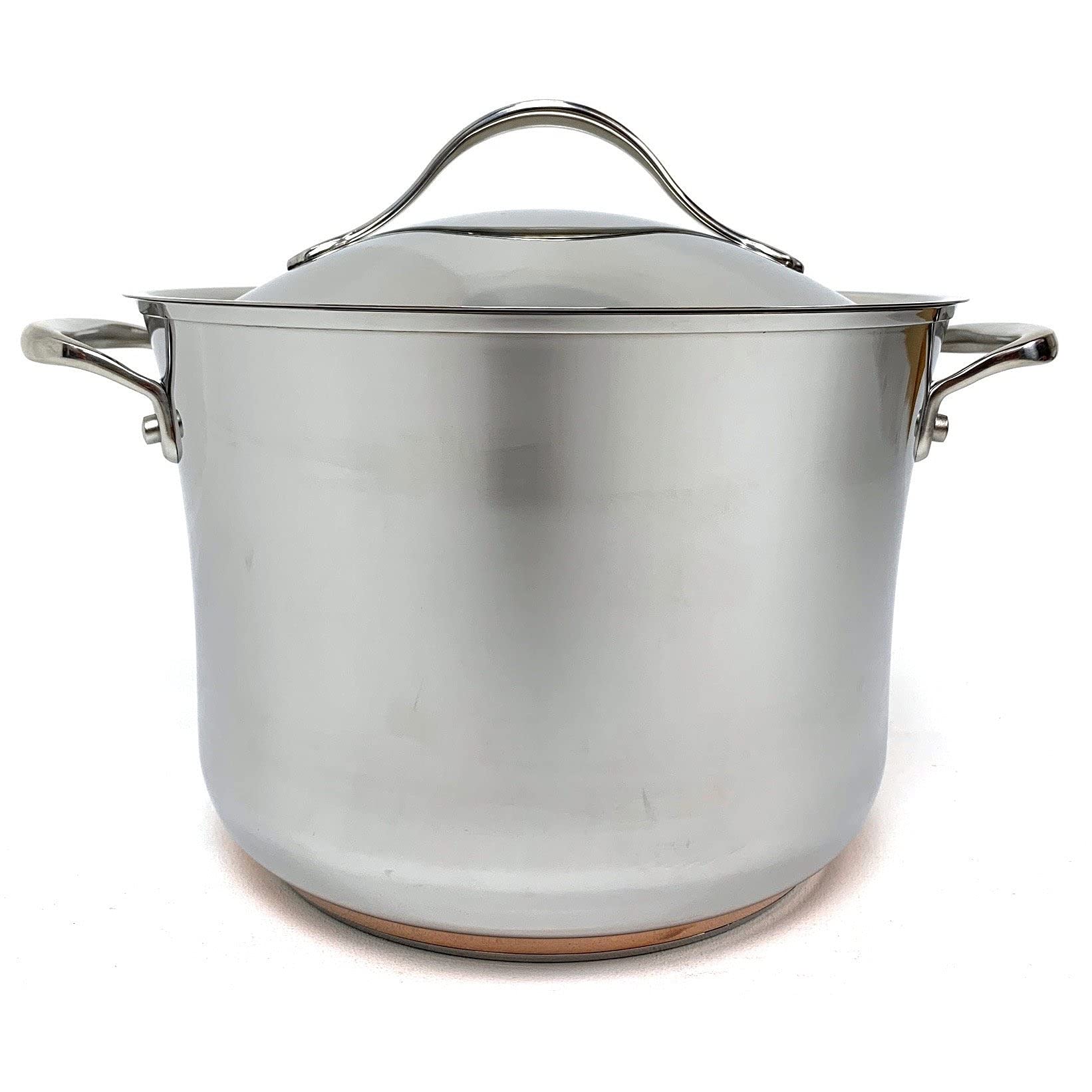 Anolon Nouvelle Stainless Steel Cookware Pots and Pans Set, 11 Piece