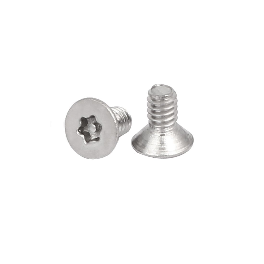 uxcell M2x4mm 304 Stainless Steel Flat Head Torx Anti Theft Machine Screws 100pcs