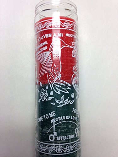 Hummingbird 7 Day Unscented 2 Color (Red and Green) Candle in Glass (Chuparrosa)