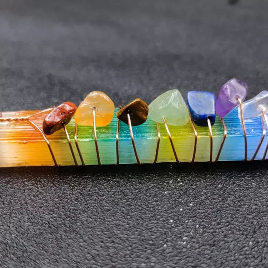 7 Chakra Healing Selenite Stick. Natural Tumble Stone Wand. Pendant, Gemstone, Meditation, Charging, Clearing, Meditation Yoga Decor., Small