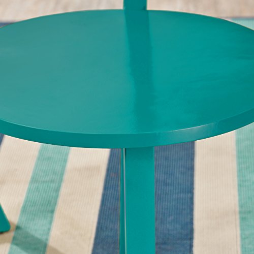 Christopher Knight Home Kate Outdoor Iron Bistro Set, Matte Teal