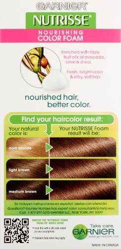 Garnier Nutrisse Nourishing Color Foam, Light Brown