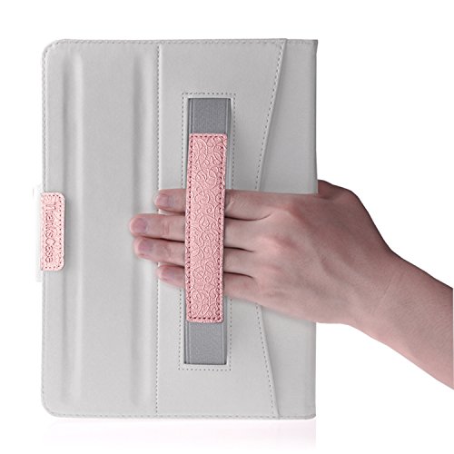 Thankscase Case Compatible for iPad Air 10.5" (3rd Gen) / iPad Pro 10.5, Rotating Case Cover with Pencil Holder, Swivel Case Bulit-in Wallet Pocket, Hand Strap for iPad Air 3 2019 (Rose Gold)