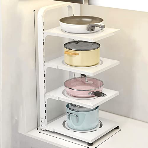 BREWIX Under Sink Organizer, Under Sink Storage Organizer, Under Cabinet Organizer Basket, Multi-Purpose Under Sink Shelf for Bathroom Kitchen, White Shelf (Color : White, Size : 4 Floors)