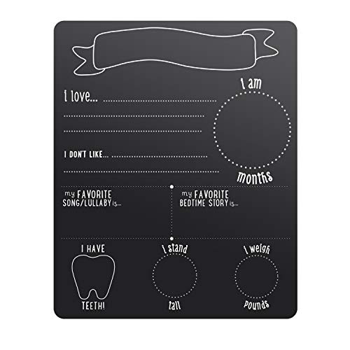 Pearhead Baby Milestone Chalkboard, Monthly Milestone Baby Photo Prop Board, Gender-Neutral