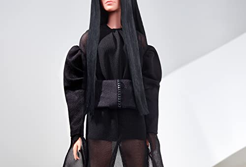 Barbie Tribute Collection Vera Wang Doll, Wearing Black Romper and Chiffon Dress, with Doll Stand & Certificate of Authenticity, Gift for Collectors