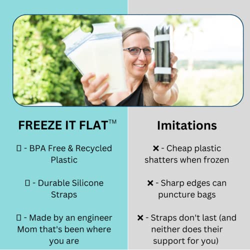 Freeze It Flat: Organizer for Freezer Storage of Breast Milk Bags. Use Compression to Reduce Leaks and Double Storage Capacity. (White Single by MAMMaway)