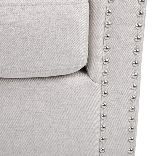 Christopher Knight Home Octavia Contemporary Fabric Swivel Chair, Wheat, Black 31.25D x 30.25W x 31.25H in