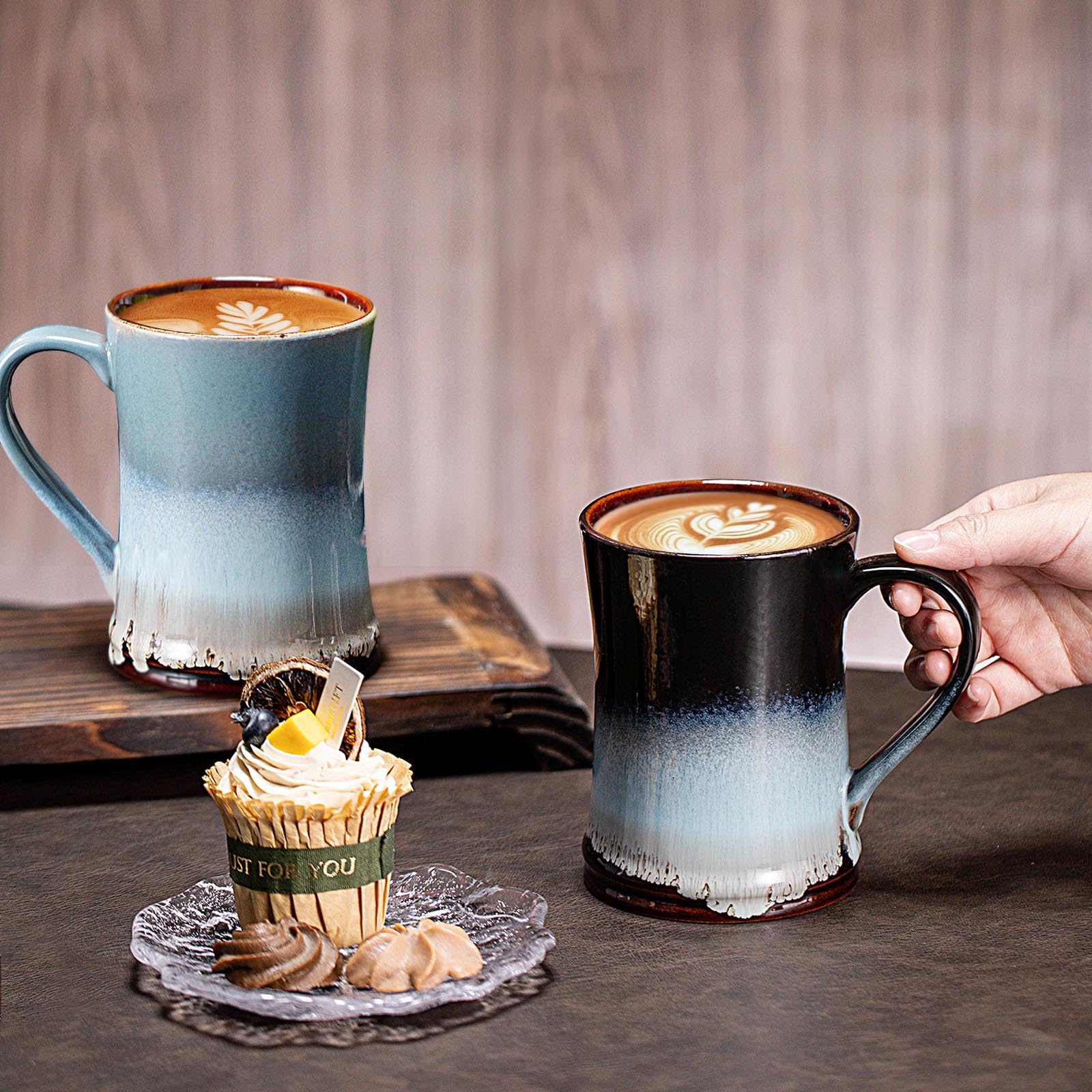 Coffee Mug,Coffee Cups Ceramic 18.5oz Kiln Glazed Large Coffee Mug Dishwasher and Microwave Safe Coffee Mug. (Blue)