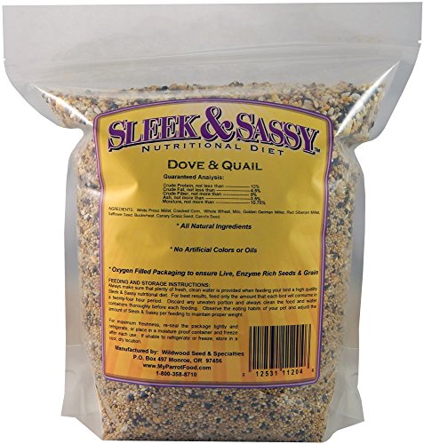 SLEEK & SASSY NUTRITIONAL DIET Dove & Quail Bird Food (4 lbs.)