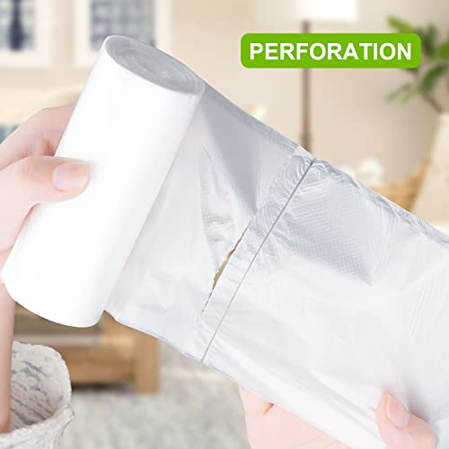 Clear Trash Bags - 100 Clear 2.6 Gallon Small Garbage Bags(white) for home office kitchen Trash Can Bathroom Bedroom…