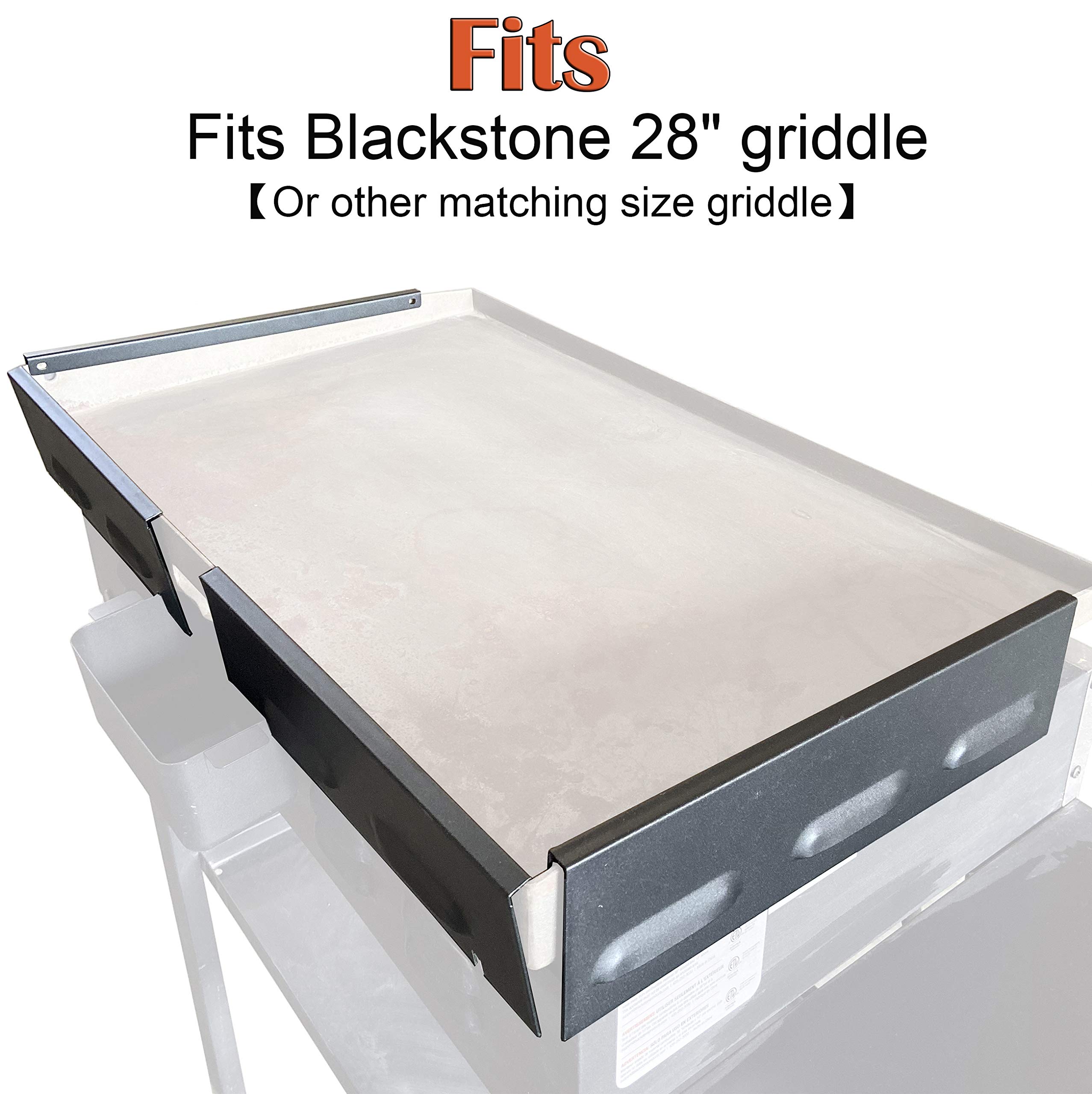 EasiBBQ 5022 Wind Guards for Blackstone 22" Griddle Grill, Griddle Accessories for Blackstone, Wind Screens for Blackstone 22 Inch Tabletop Griddle, Heat Shield, Black