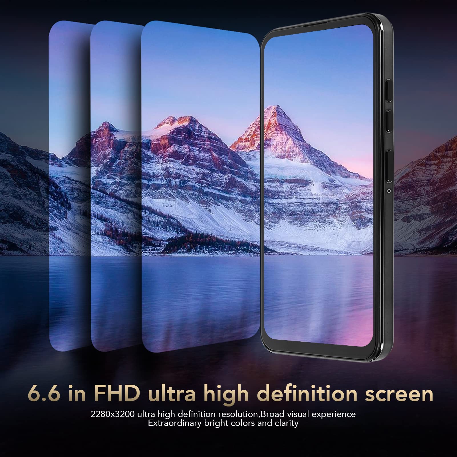 Airshi 5G WiFi Smartphone, GPS Function 4G 2280x3200 Resolution S23 Ultra Mobile Phone Ultra Lightweight for Work (US Plug)